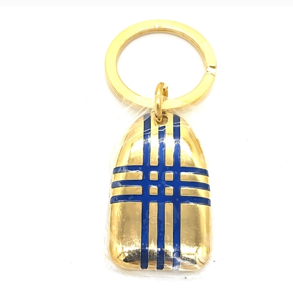 Burberry Rare Check Gold Nugget Bar Keychain-Extreme … - Gem